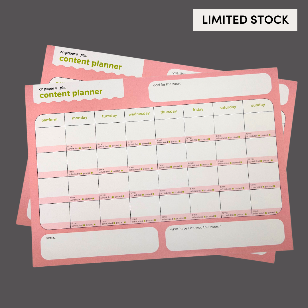 Content Planner in Pink - PLM Collaboration – On Paper Shop